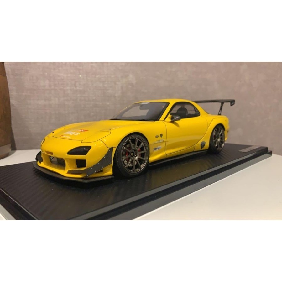 1/18 IGNIS MODEL MAZDA RX7 FD3S YELLOW DIECAST MINIATURE NOT AUTOART ...