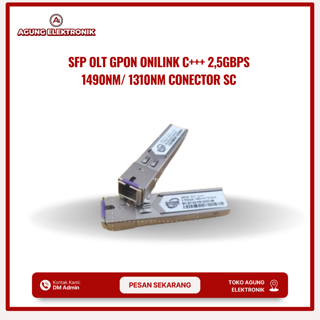 SFP OLT GPON ONILINK C+++ 2,5Gbps 1490nm/ 1310nm CONECTOR SC | Shopee ...