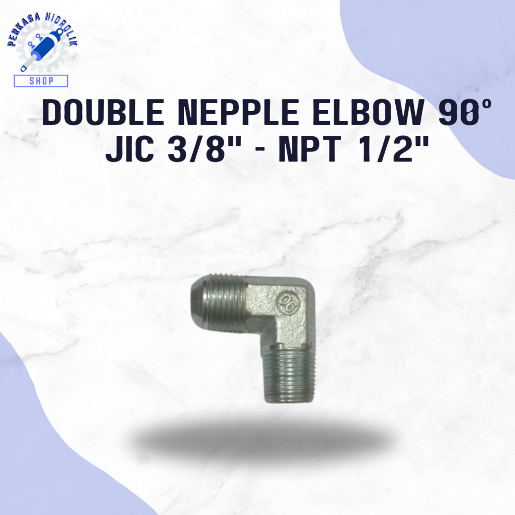 Double Nepple Elbow 90 JIC 3/8" Inch - NPT 1/2" Inch | Shopee Malaysia