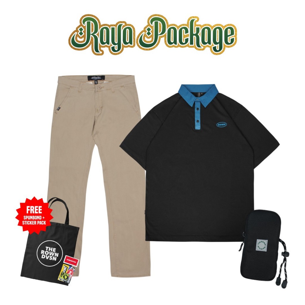 Raya PACKAGE Bundling Chino Pants + Wangky Oversize + Sako Wallet (FREE ...