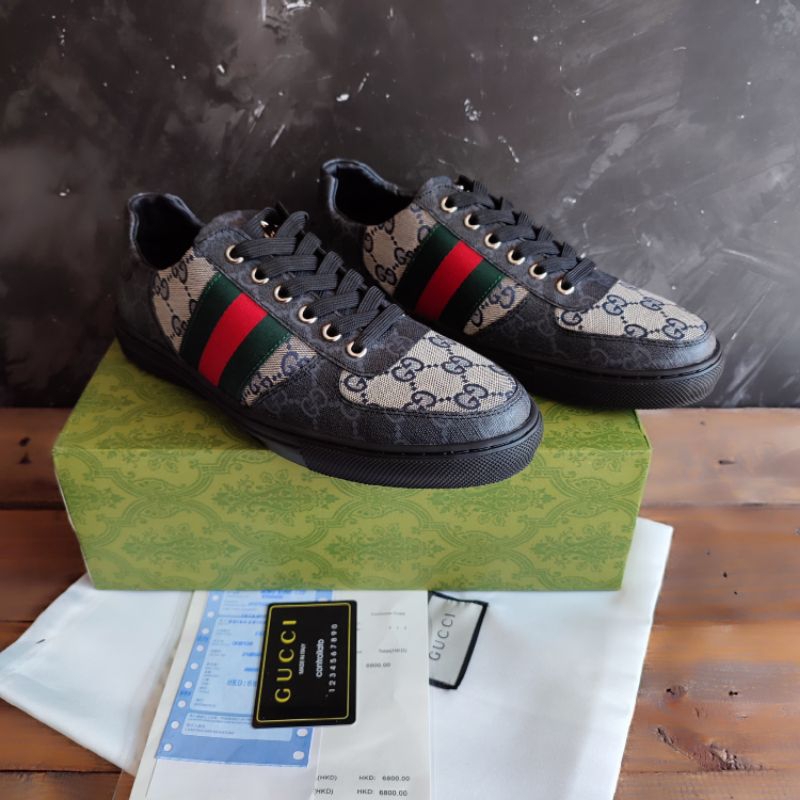 Gg black men's sneaker shoes | Shopee Malaysia