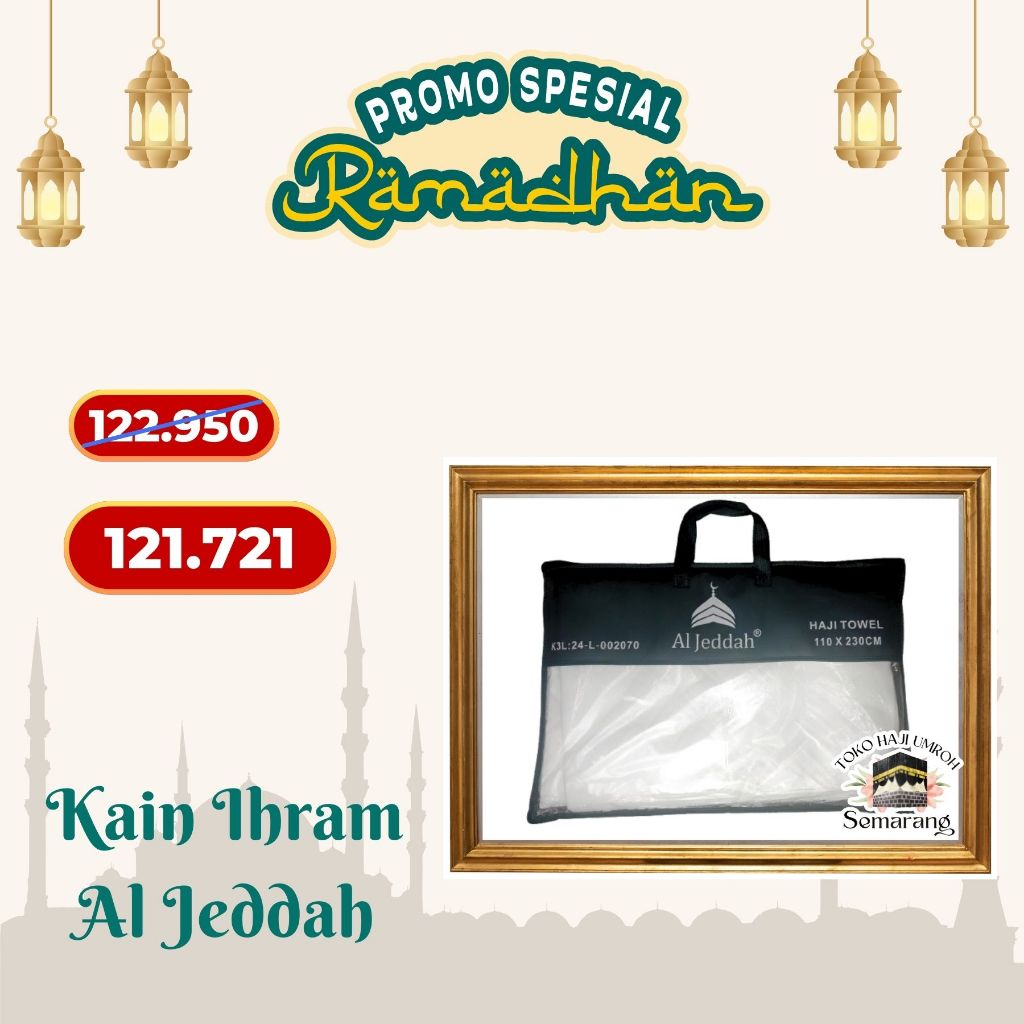 PERALATAN Al Jeddah Ikhrom Fabric | Seamless Ihram | Ihram For Men ...