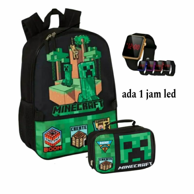 Minecraft children's bags - boys' bags - boys' elementary school bags ...