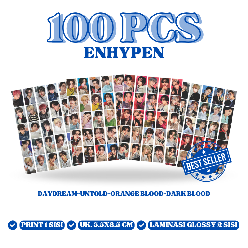 (100 Pcs) KPOP PC Photocard Package contains 100 pcs printed on 1 side ...