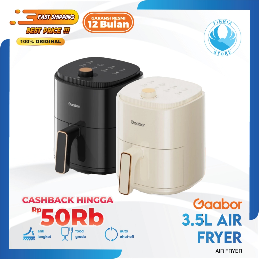 MESIN Gaabor Air Fryer 3.5L Low Watt AF35M Series - Oil-Free Frying ...