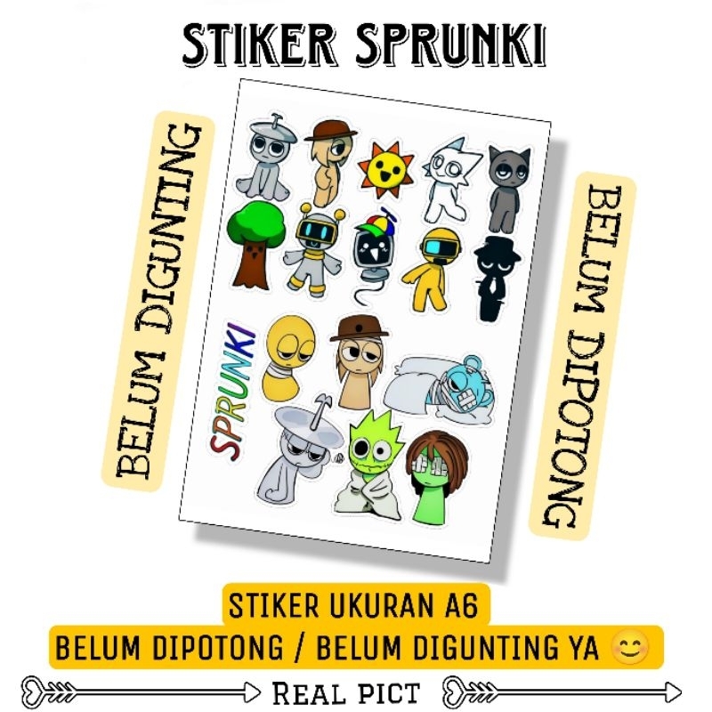 Unique Sprunki Stickers / Character Stickers / Sprunki / Cute Cartoon ...