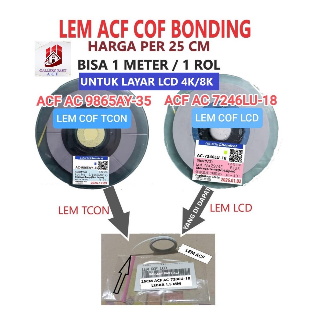 Lcd COF GLUE & COF GLUE TCON TCON TECON COF BONDING GLUE or ACF film conductive anisotropic GLUE ...