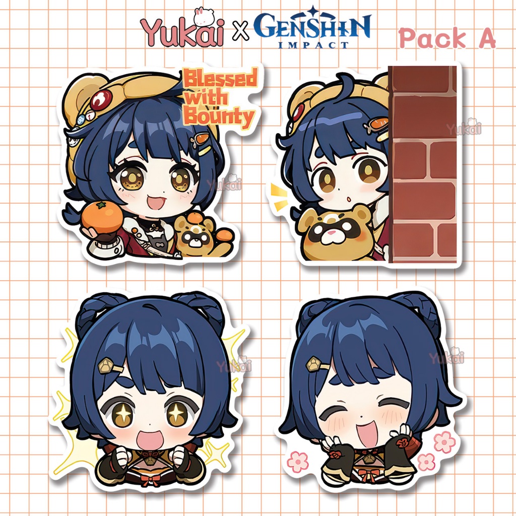 Xiangling Genshin Impact Premium Stickers - Waterproof Anime Sticker ...