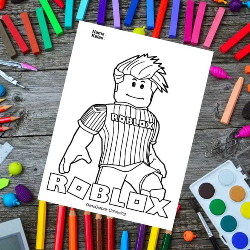 Roblox Theme Children's Drawing Coloring Paper (10 Drawing Sheets ...