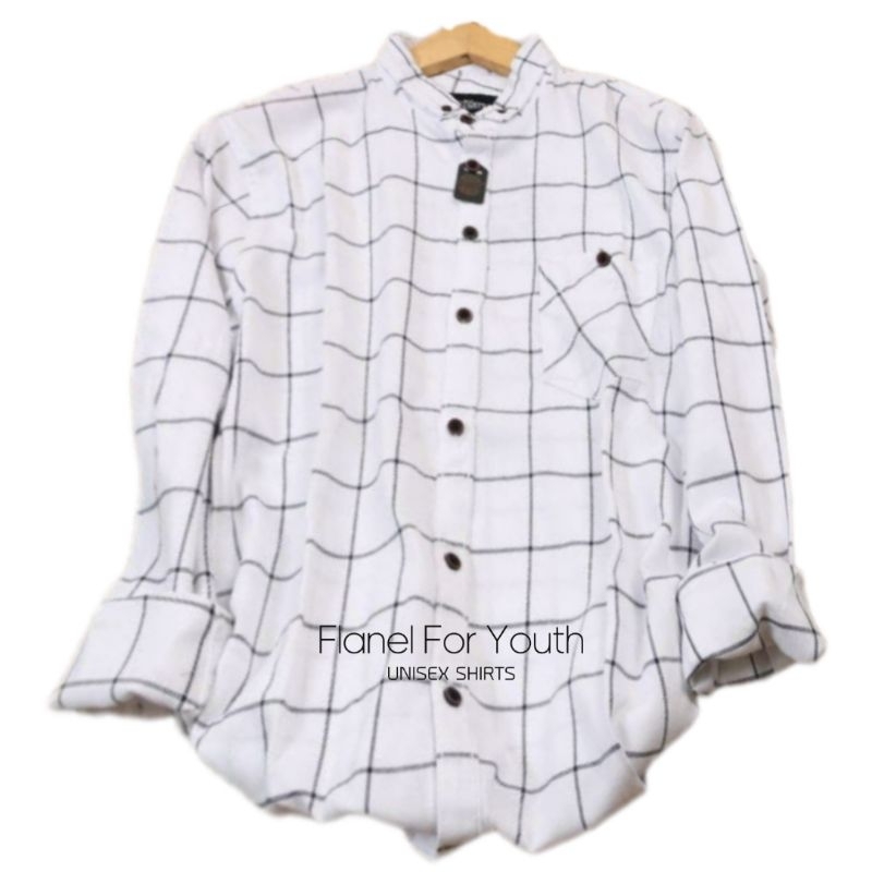 KEMEJA Oversized Flannel Shirt Office Tops Men Women Long Sleeve Korean ...