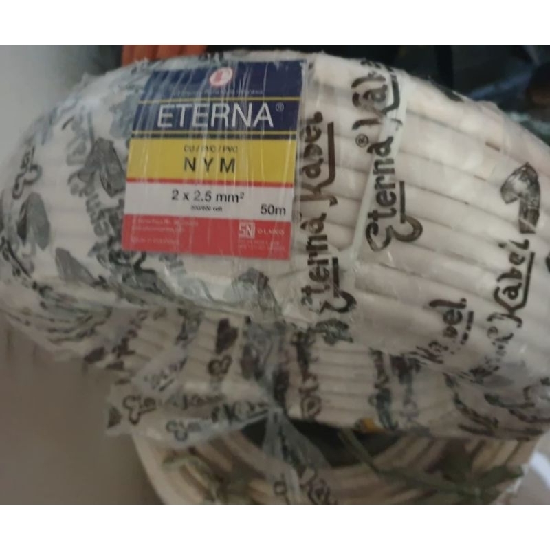 PUTIH Nym Cable 2x2.5 mm2 Eterna White Electrical Cable NYM Wire 2 X 2. ...
