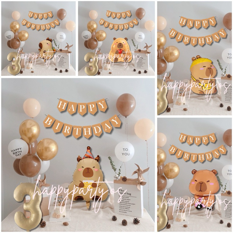 Capybara Capybara Capybara Capybara Decoration Birthday Balloon Package ...
