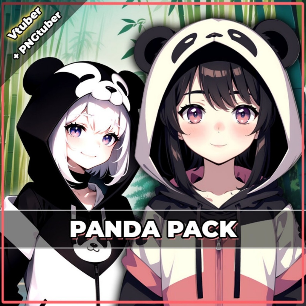 Vtuber / Live2d (Premade & Ready to Use) - Panda Girl Vtuber & Panda ...
