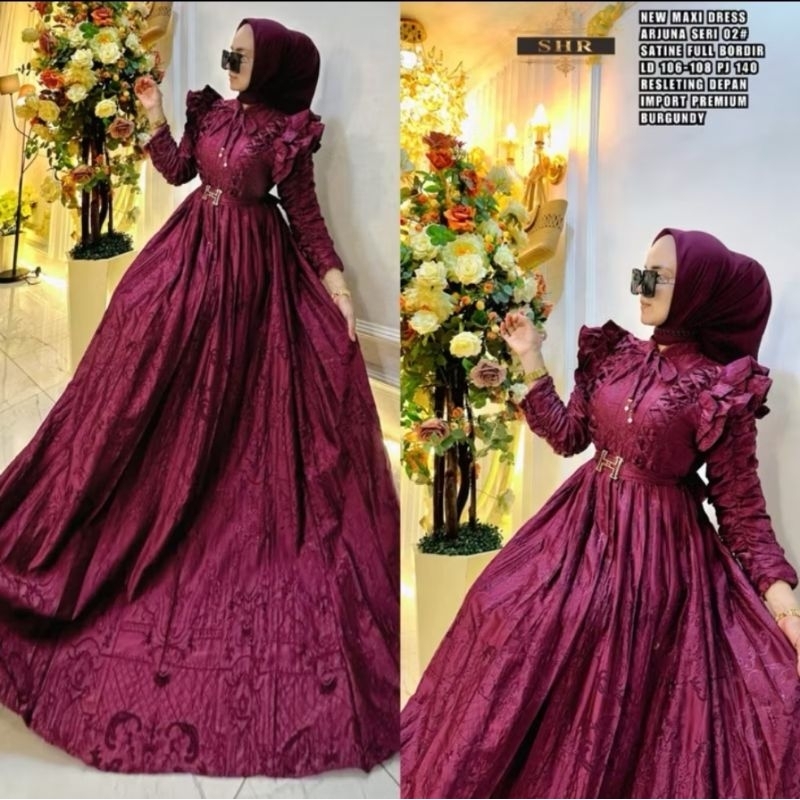 Ready READY TO SEND ARJUNA GAMIS!!! Gamis VIRAL RATU NADIRA Embroidered ...