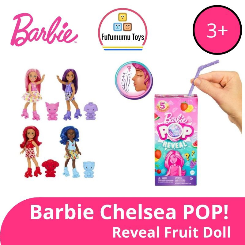 Barbie Chelsea Pop! Reveal Fruit Doll Series HRK58 Random | Shopee Malaysia