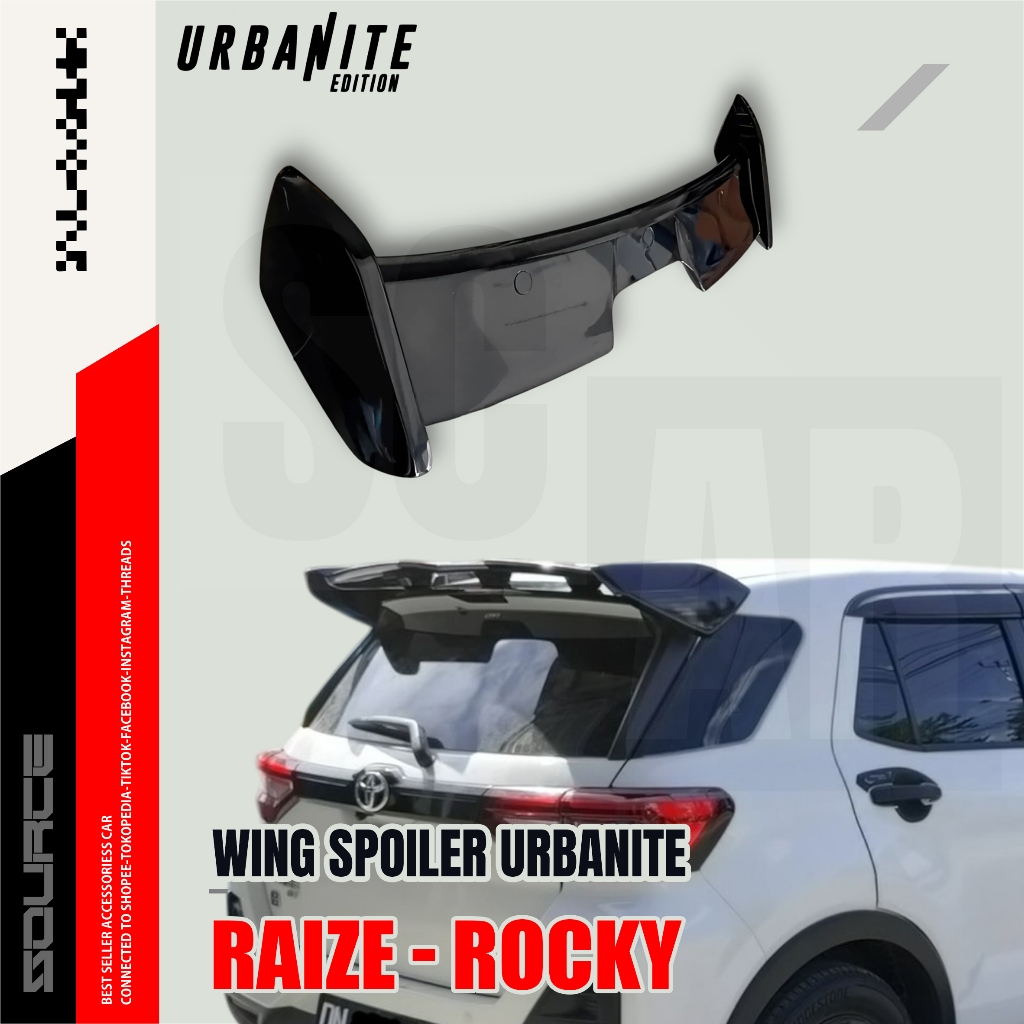 Rear WING SPOILER URBANITE FOR TOYOTA RAIZE - DAIHATSU ROCKY | Shopee ...