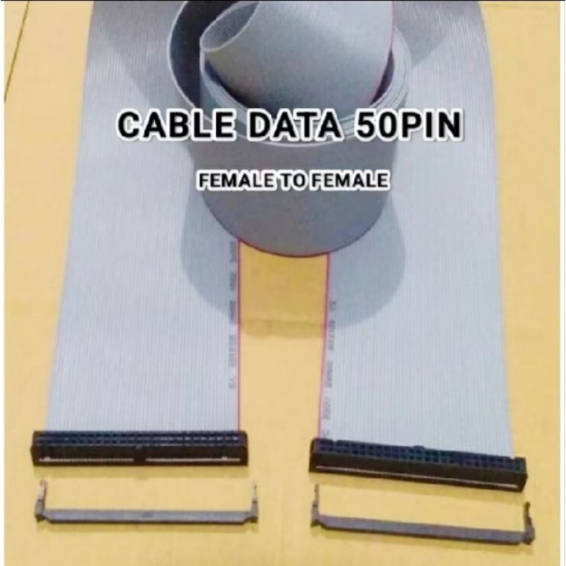6 Meter Data Cable 50pin Flat Cable 50 pin + IDC SOCKET 50pin female to ...
