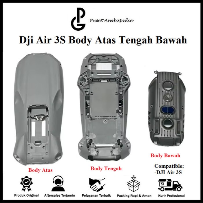 Djii Air 3S Body Upper Middle Lower Original - Djii Air 3S Body Shell ...