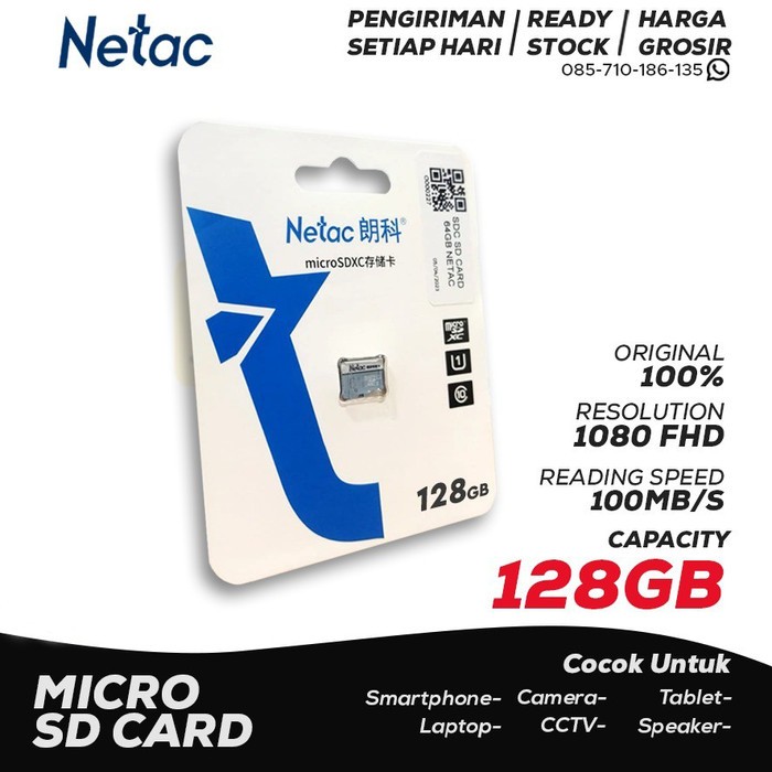 Micro SD NETAC 128GB Class 10 | Shopee Malaysia