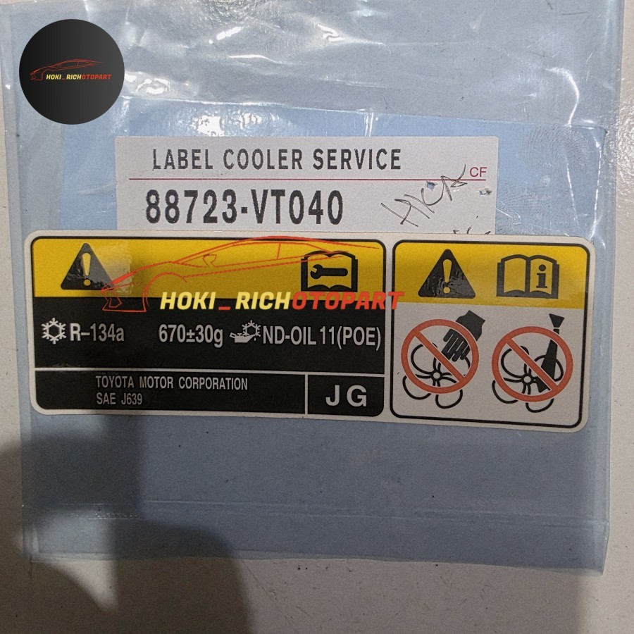 Original Toyota INNOVA ZENIX Cooler Service LABEL Sticker | Shopee Malaysia