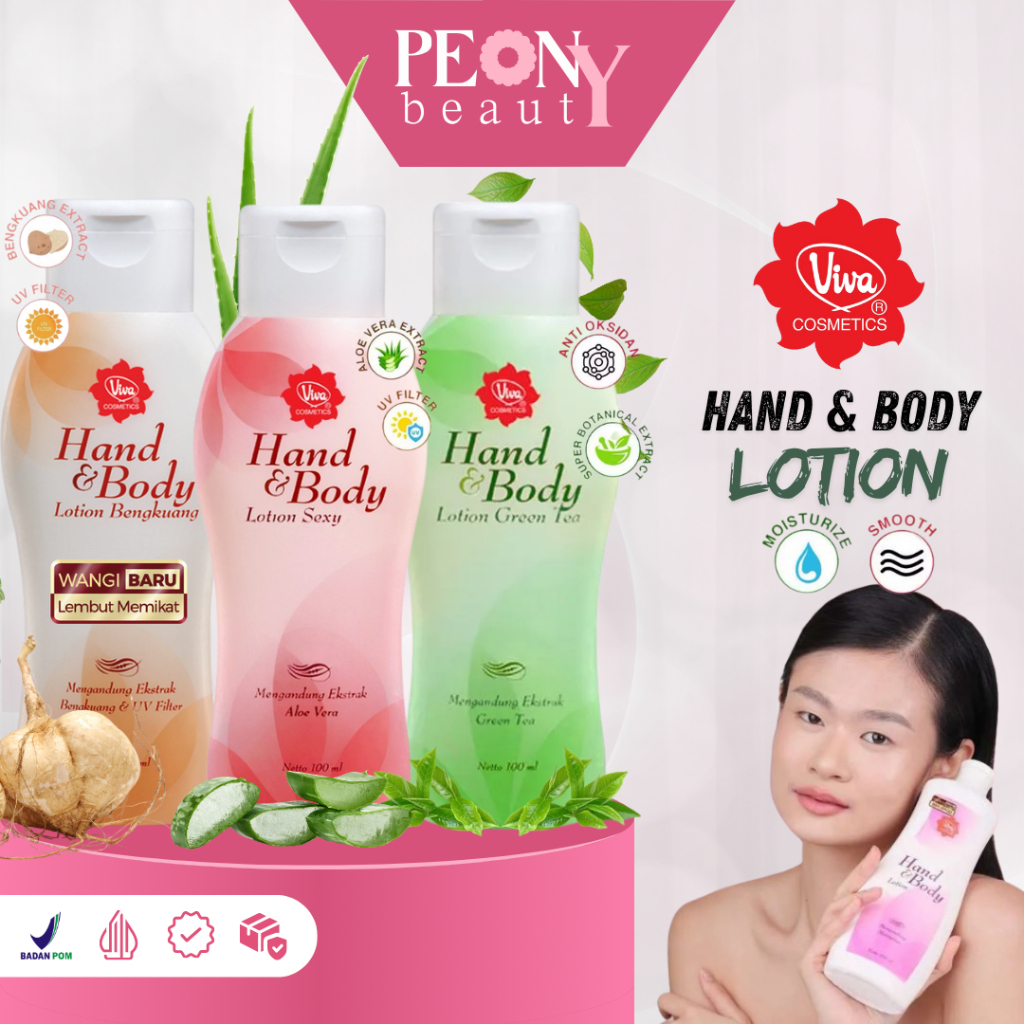 Viva Hand & Body Lotion | Green Tea (ANTIOXIDANT) | Sexy | Jicama ...