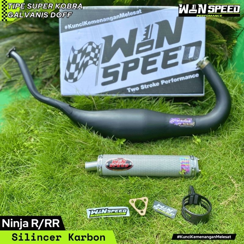 HITAM Ninja RR R SS Chamber Black Exhaust Super Kobra Silincer Carbon ...