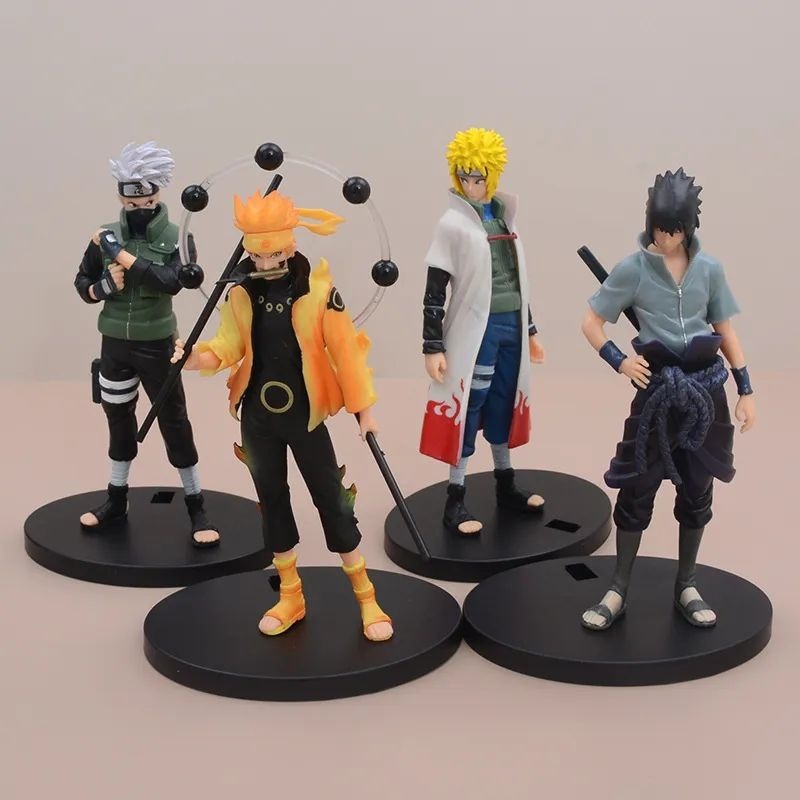 Actuion figure Naruto Six pats Minato Kakashi Sasuke Set of 4pcs ...