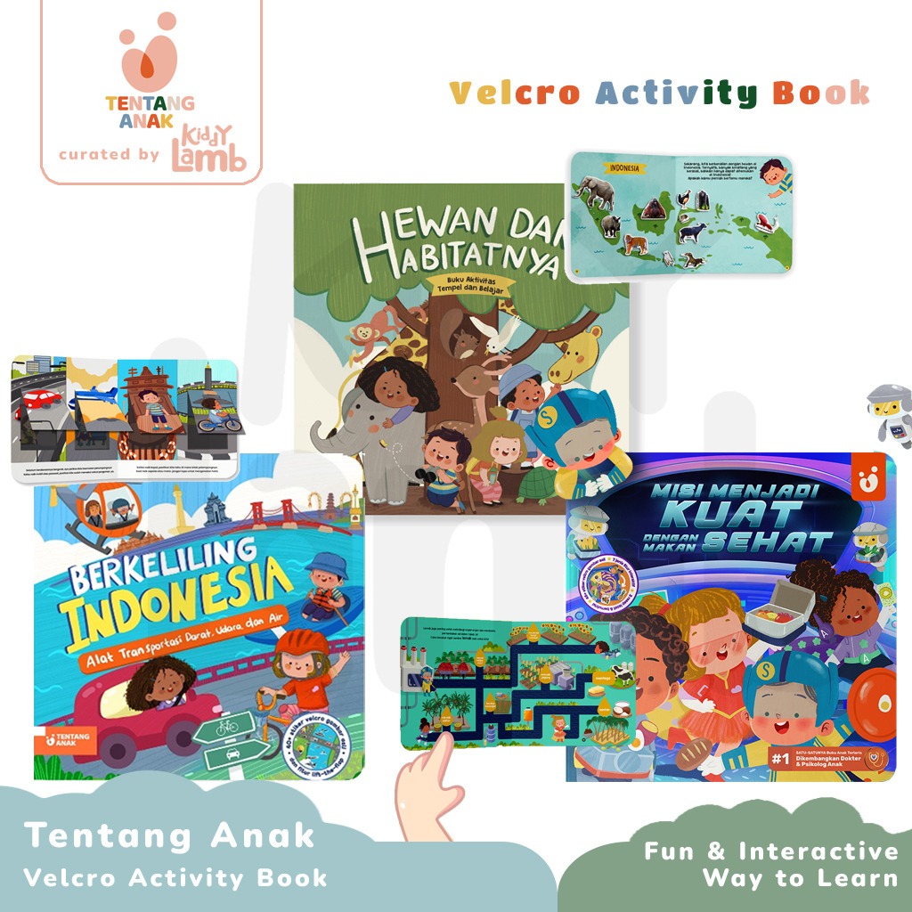 About Children Velcro Activity Book: Mission to Become Strong & Around ...