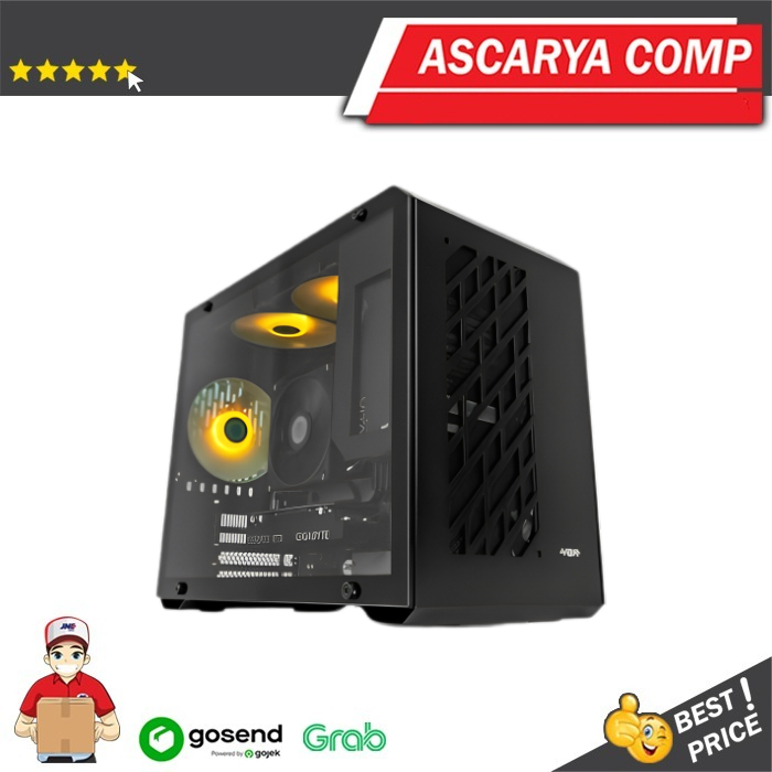 Vbr M5 Compact Micro ATX GAMING CASE - Type C Tempered Glass Black ...