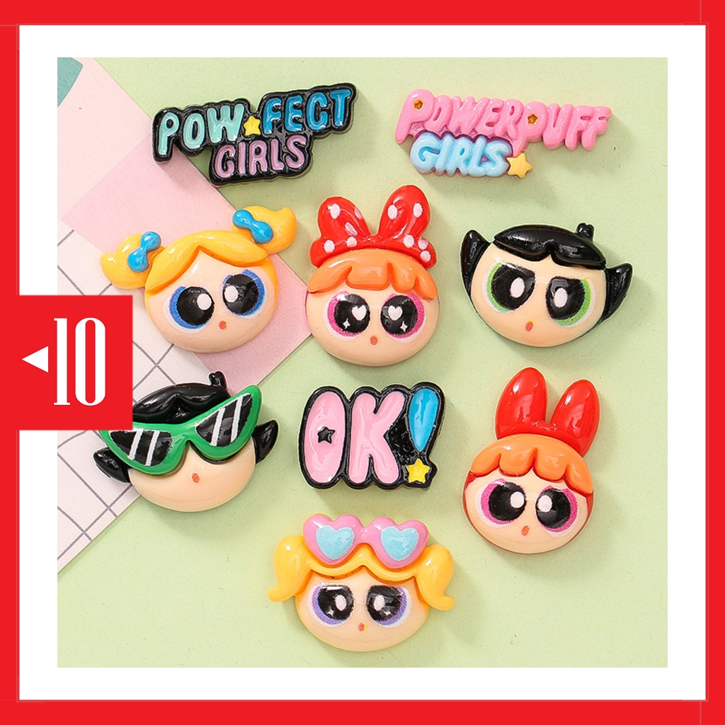 RC42 resin charm pendulum diy craft accessories powerpuff girls power ...