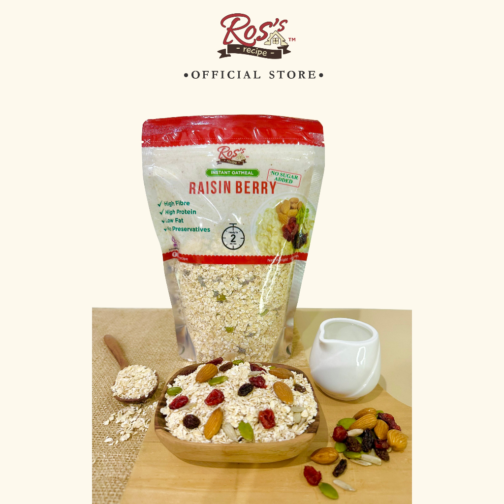 Ros Recipe Instant Oatmeal Raisin Berry 400g (Sugar Free) | Shopee Malaysia