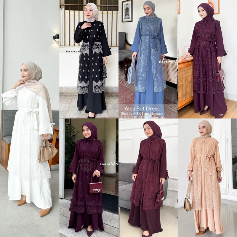 Alea DRESS SET Original LOCANA READY | Shopee Malaysia
