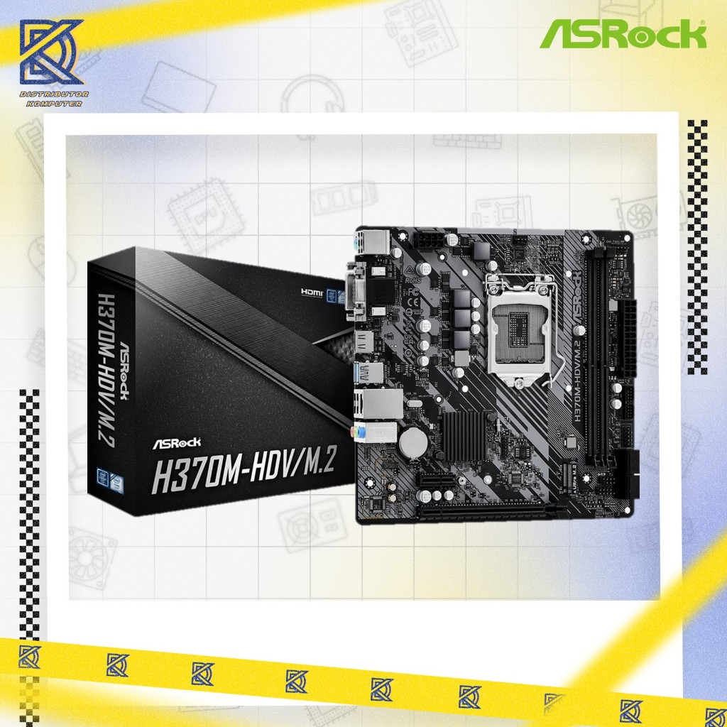 Asrock MOTHERBOARD H370M-HDV/M.2 (INTEL LGA 1151, GEN8, GEN9) | Shopee ...