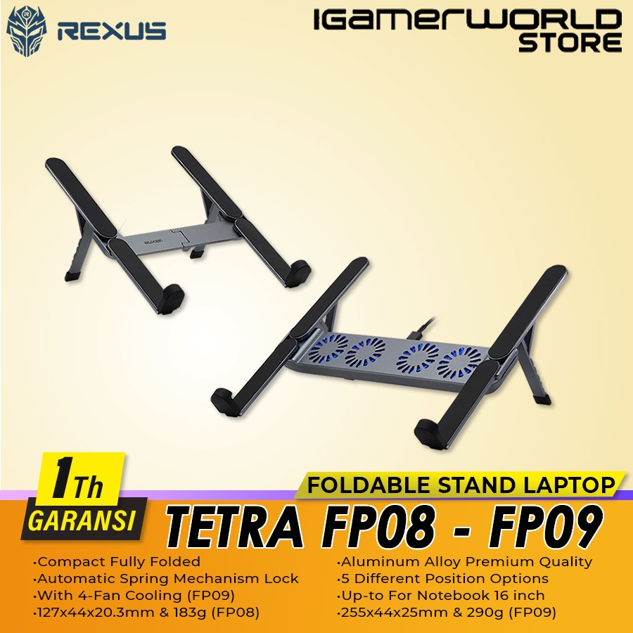 Rexus Tetra FP08 Tetra Boost FP09 Alloy Laptop Stand Laptop Stand | Shopee Malaysia