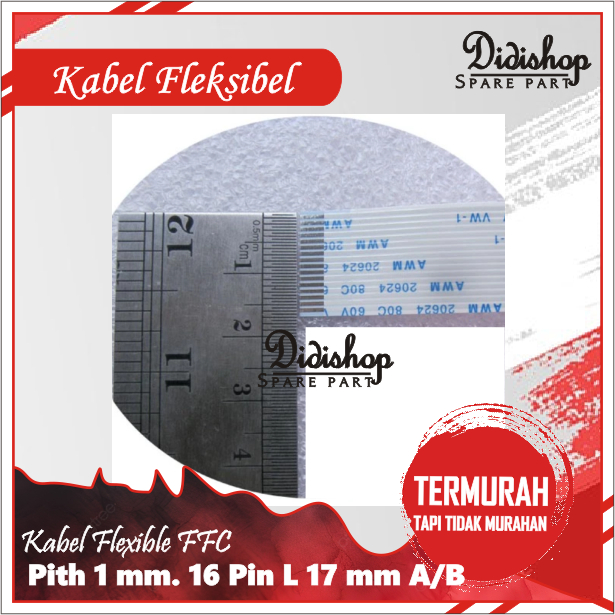 (1*16P*A/B) FFC FPC Pitch Flexible Cable 1.0mm 16 Pin (Width 17mm) | Shopee Malaysia
