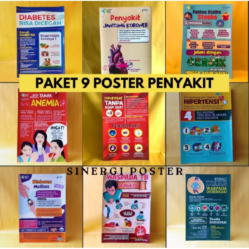 Custom Poster Package | Package of 9 Disease Theme Posters | Health ...