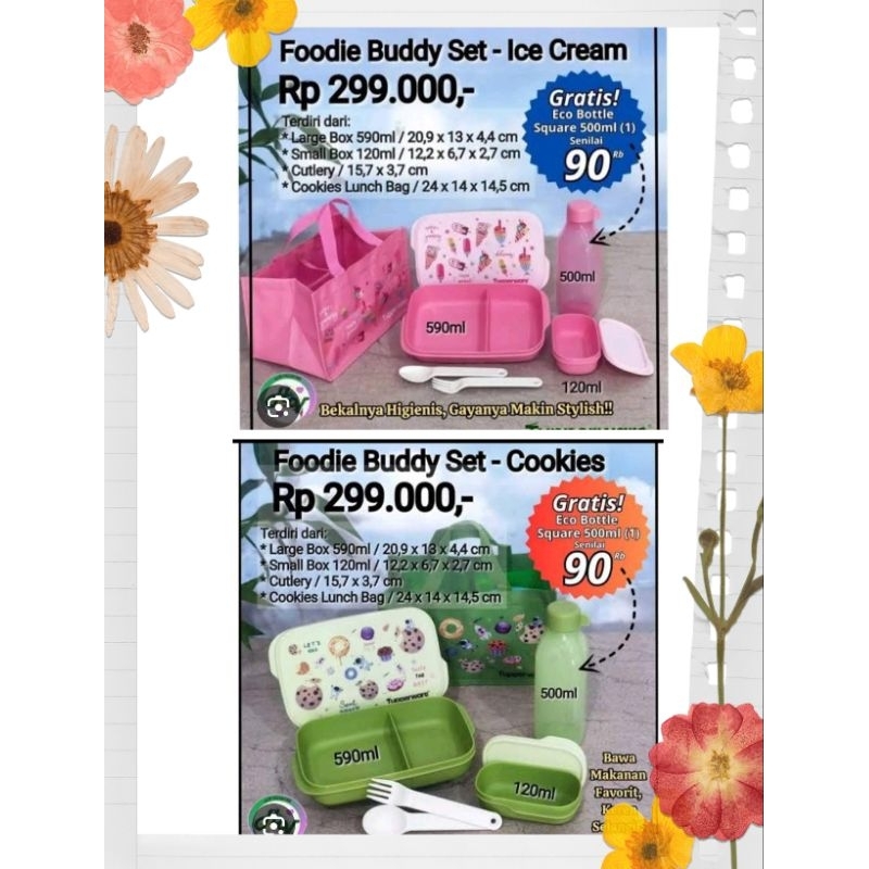 Foodie buddy ice cream cookie set brings Tupperware lunch | Shopee Malaysia