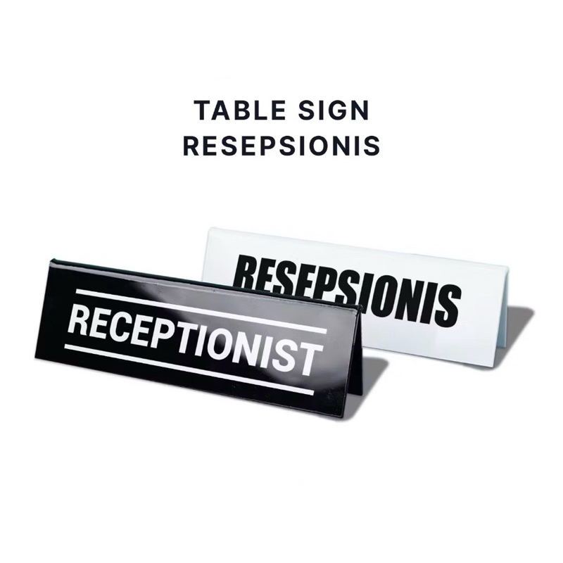 Acrylic Receptionist Sign Reception Table Sign / Receptionist Table ...