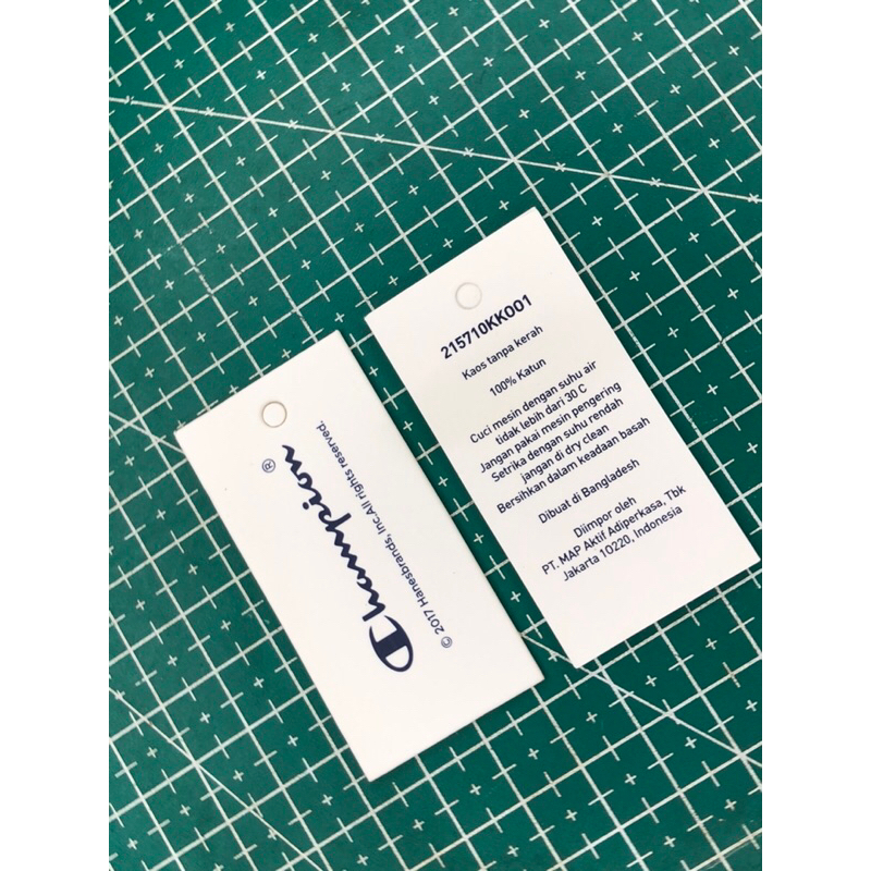 Champion LABEL TAG SUPER PREMIUM SUPER THICK 700GSM CO 1X SEND 600PCS ...