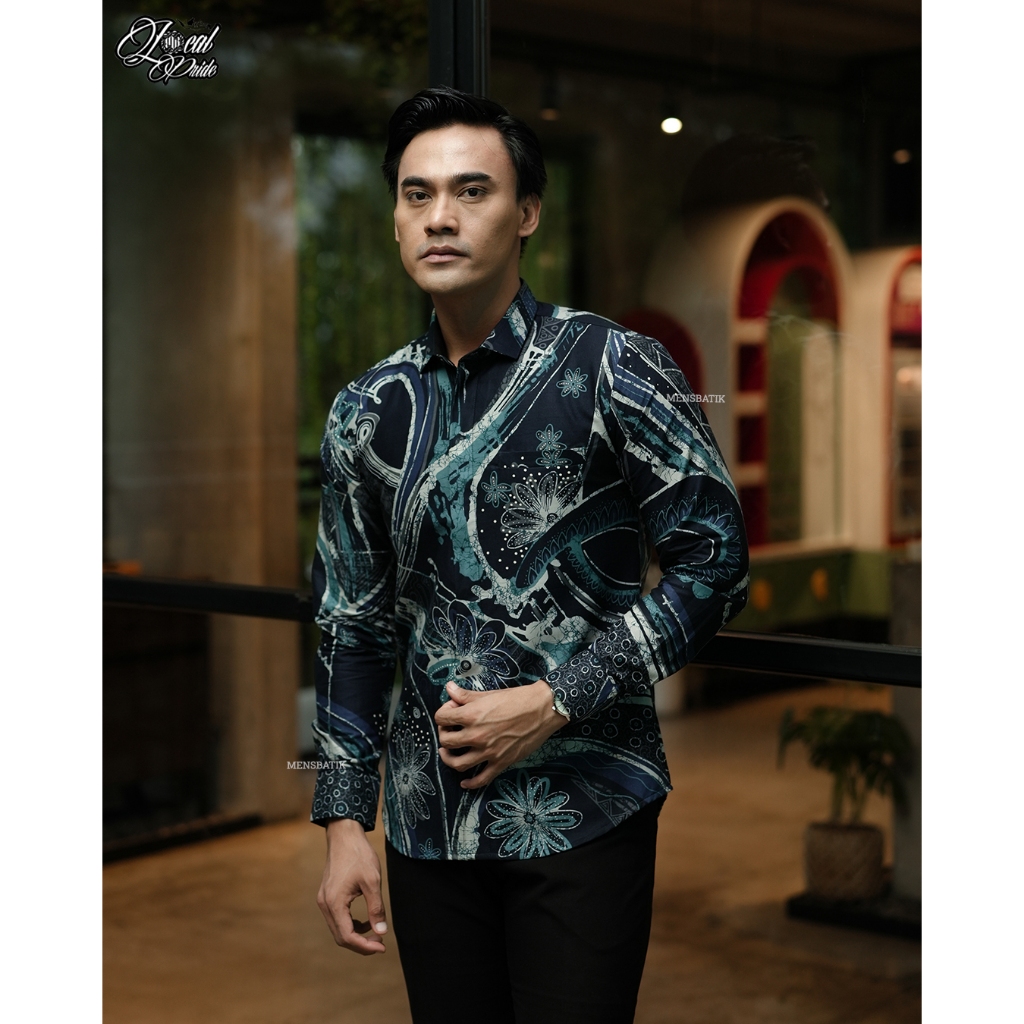 KEMEJA Mensbatik - Cakra Kusuma - men's batik - batik shirt - long ...