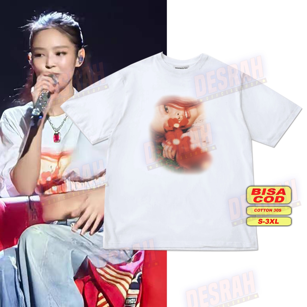 Korean kpop jennie RUBY t-shirt blur photo version (free 2 pcs polaroid ...
