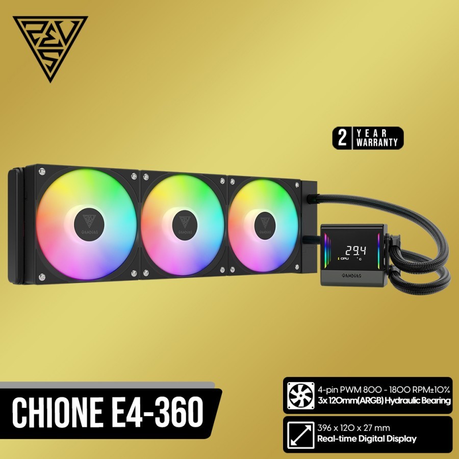 Gamdias CHIONE E4-360 ARGB 360mm AIO Liquid CPU Cooler | Shopee Malaysia
