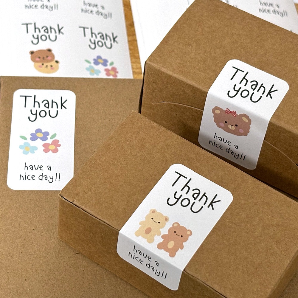 Thank You Label Stickers NEW Sticker TQ Box Sticker Label Motif ...