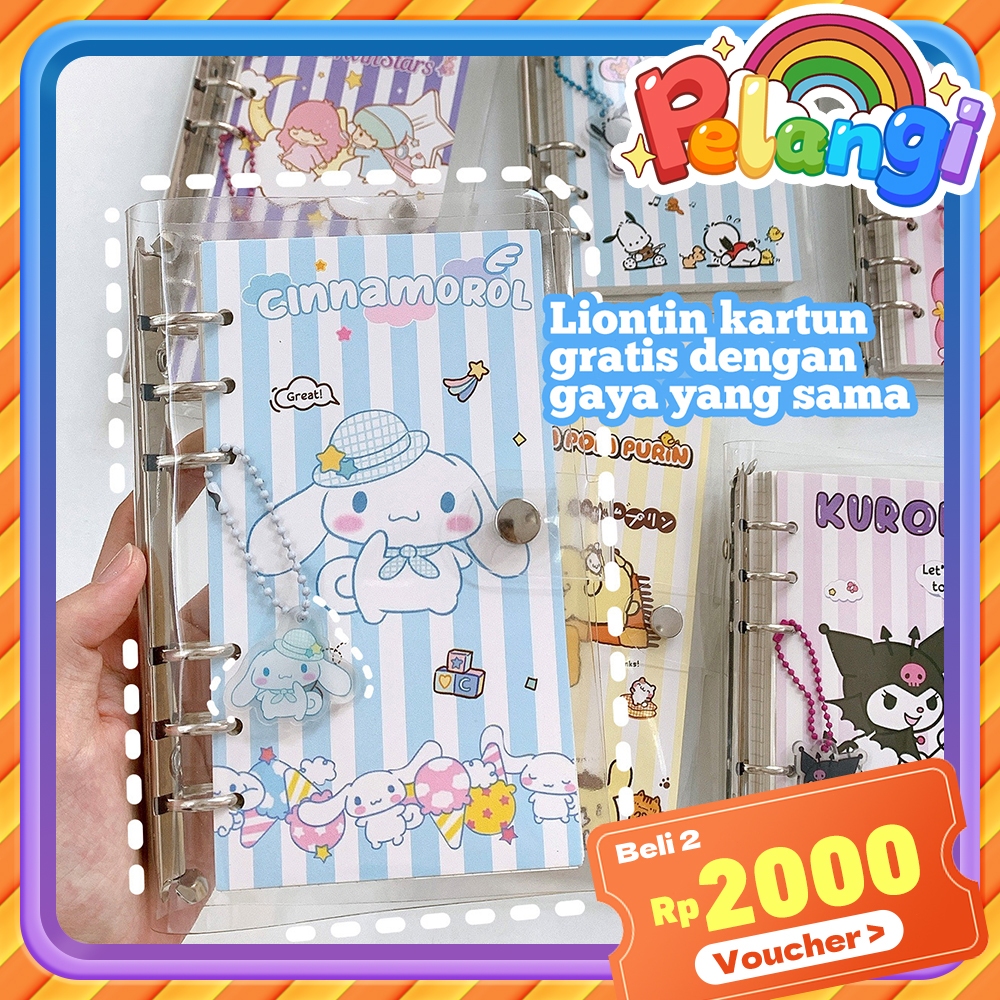 Binder Note A6 100 sheets Cute kuromi/Cinnamon Characters Daily planner ...