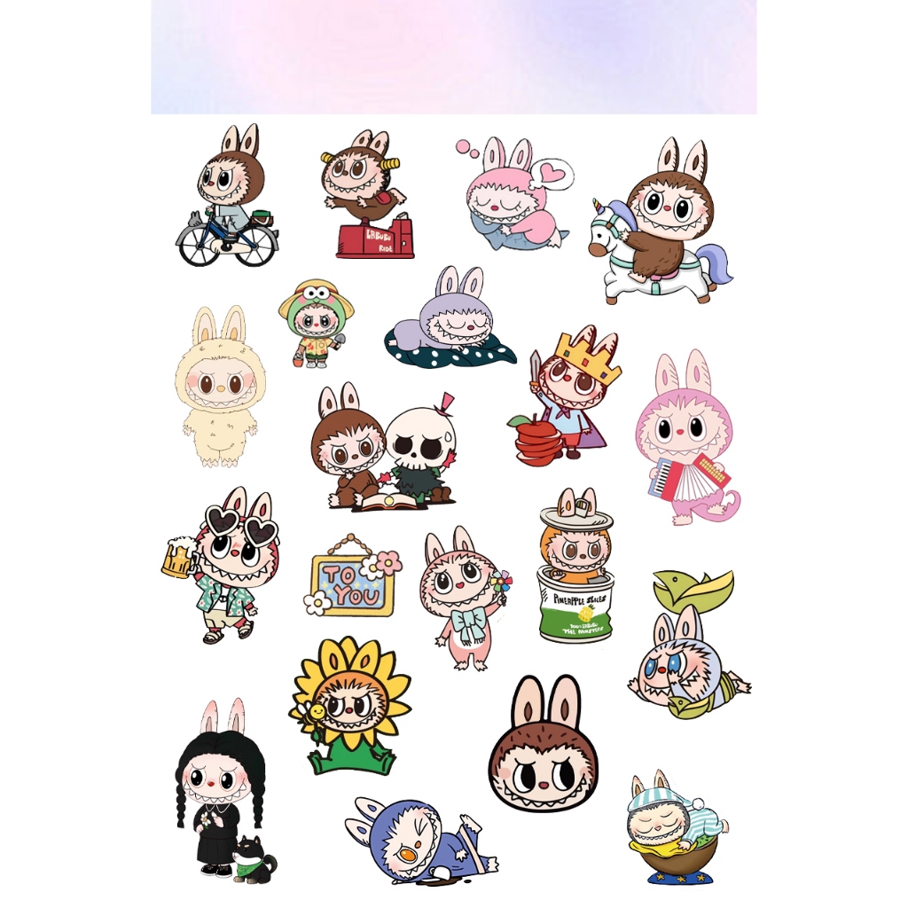 LABUBU Cartoon Stickers Tablet Casing Protective Cover Laptop Stickers ...