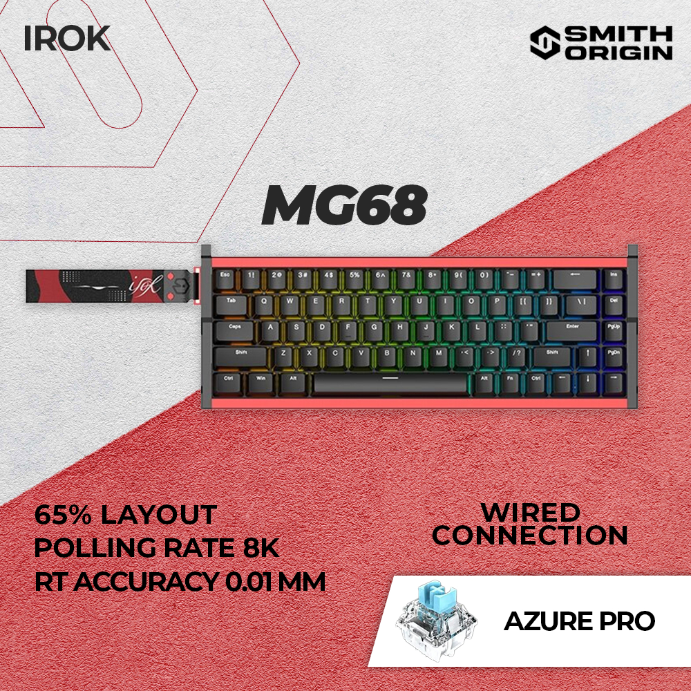 IROK MG68 Aluminum CNC Hall Effect Magnetic Switch Gaming Keyboard ...