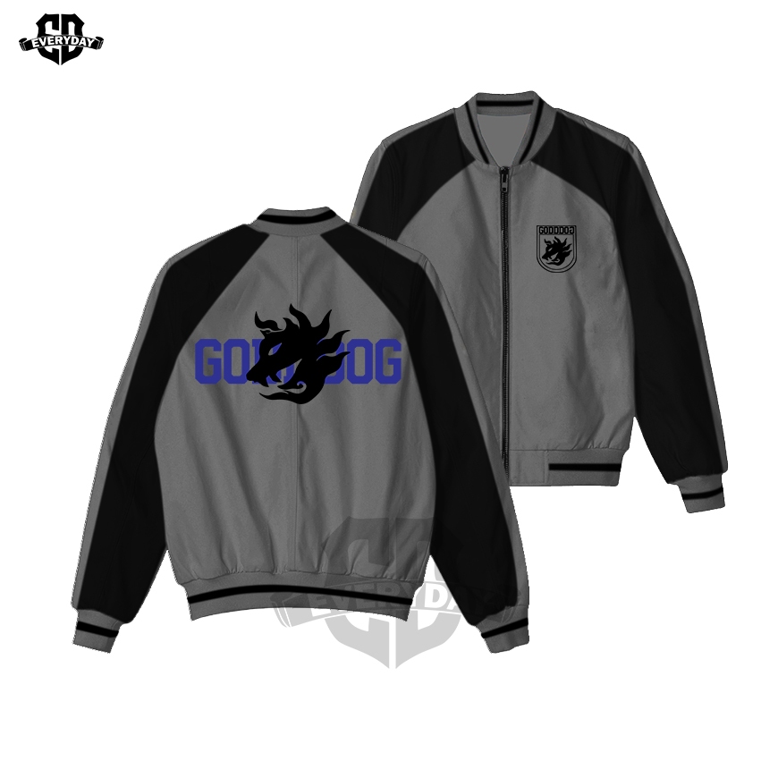 HITAM EVERYDAY Men's Bomber Jacket Sukajan Lookism Manhwa Ash Black ...