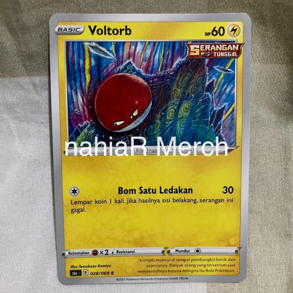Pokemon TCG Indonesia Voltarb s6a 028/069 C The Eevee Hero | Shopee Malaysia