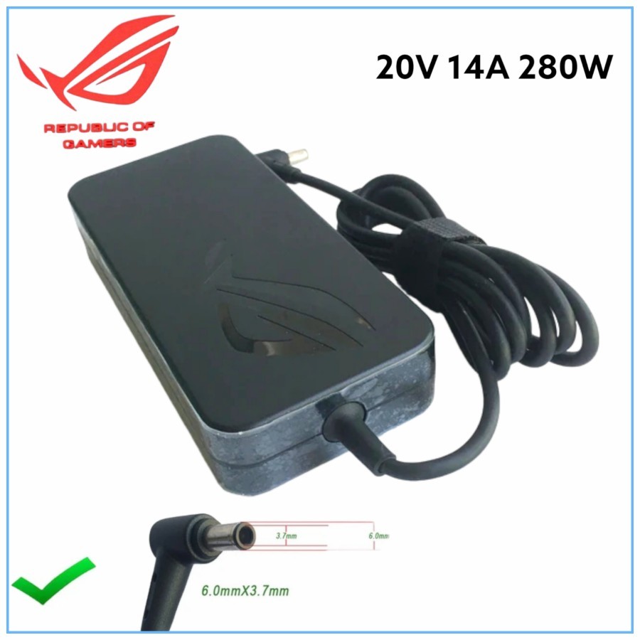ASUS ROG LAPTOP CHARGER ADAPTER 20V 14A 280W 6.0*3.7MM | Shopee Malaysia