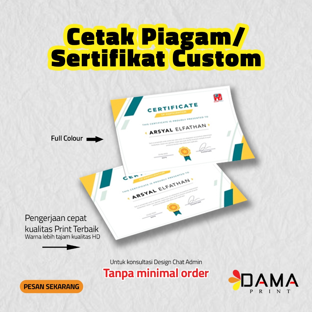 CERTIFICATE / CHARTER / A4 CERTIFICATE / SEMINAR CHARTER / FULL COLOR ...